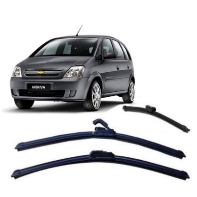Kit 3 Palhetas Limpador De Parabrisa Dianteiro + traseiro Meriva Ano ...