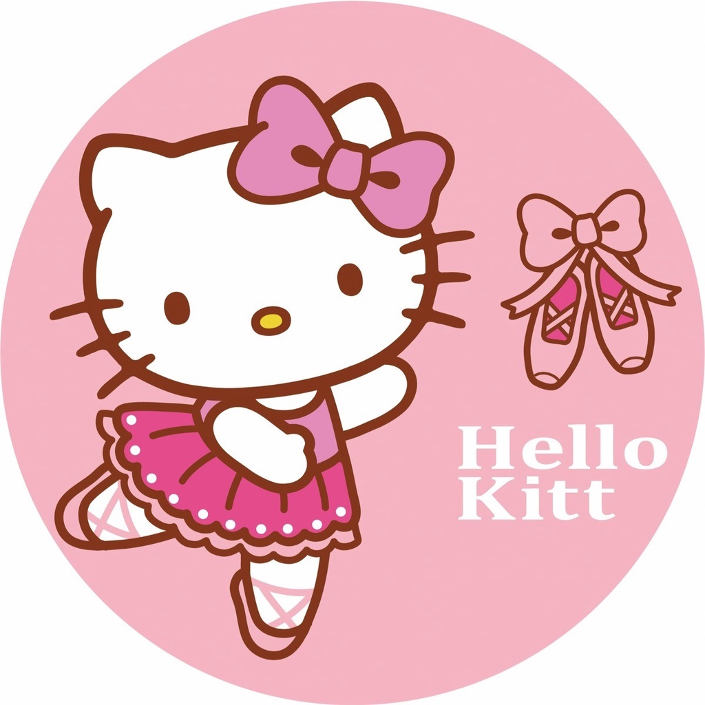 Painel de Festa Redondo Tema Hello Kitty em Tecido C/elástico | Shopee ...