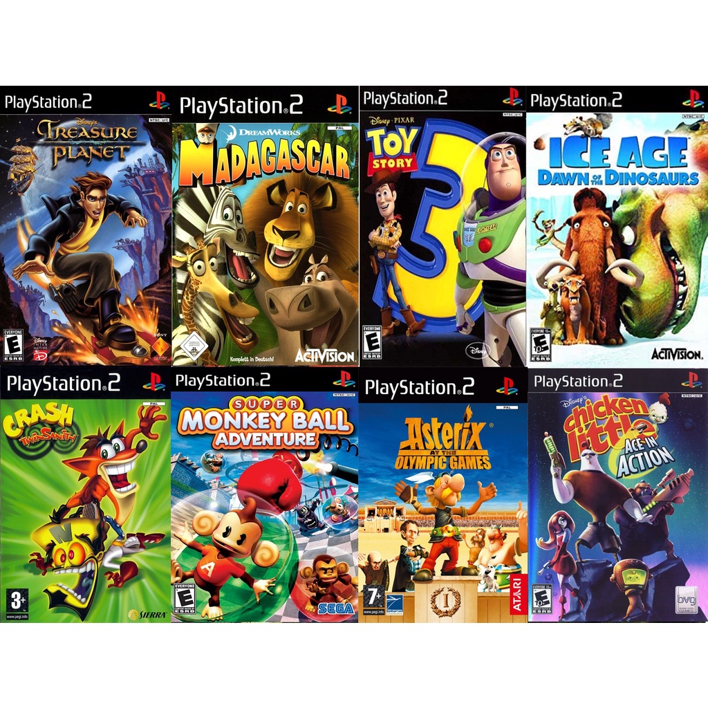 Kit Treasure Planet Madagascar Toy Story Crash Infantil com 8 Jogos ...