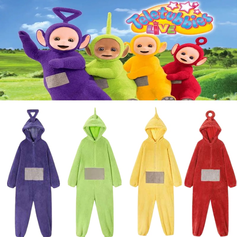 Teletubbies Cosplay Coral Velvet Sleepwear Para Conforto E Estilo Final ...