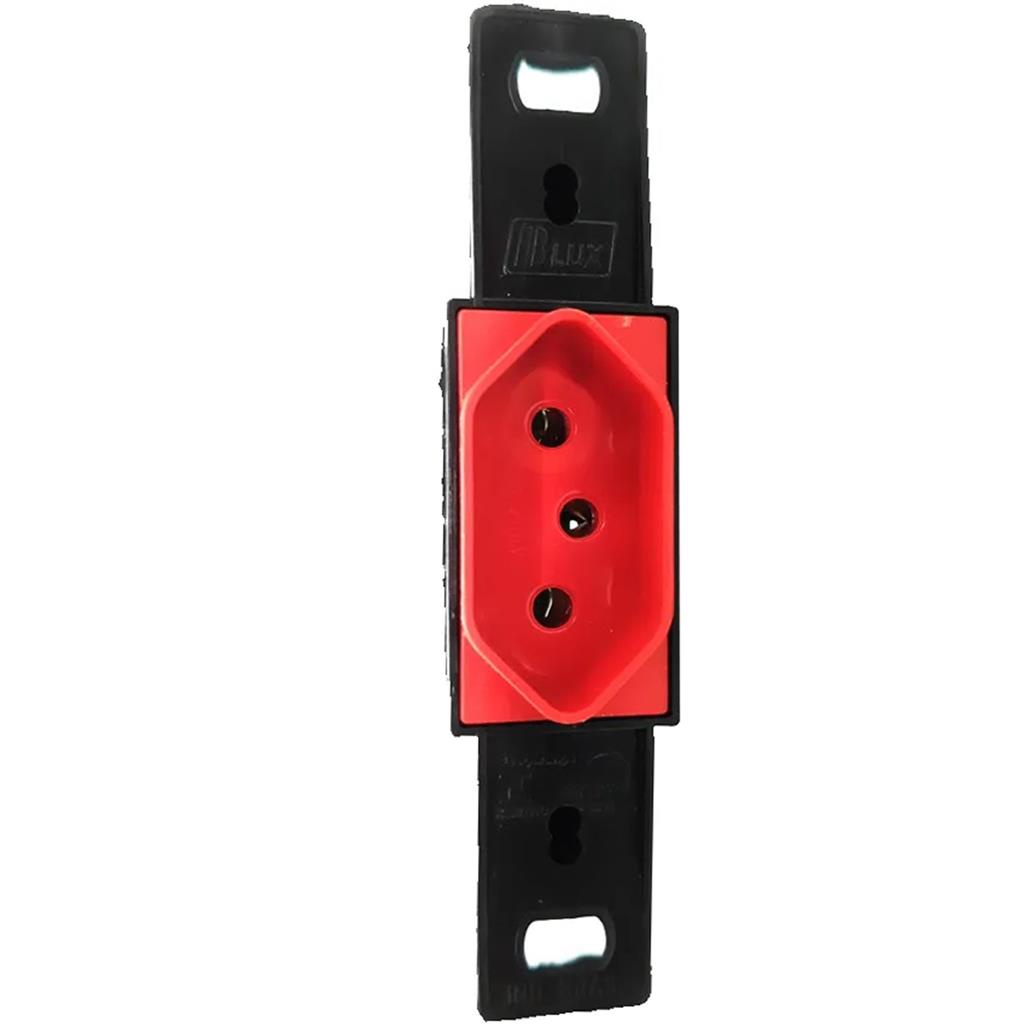 Conjunto 1 Tomada 2P+T Vertical Vermelho 20A 250V Sem Placa | Shopee Brasil