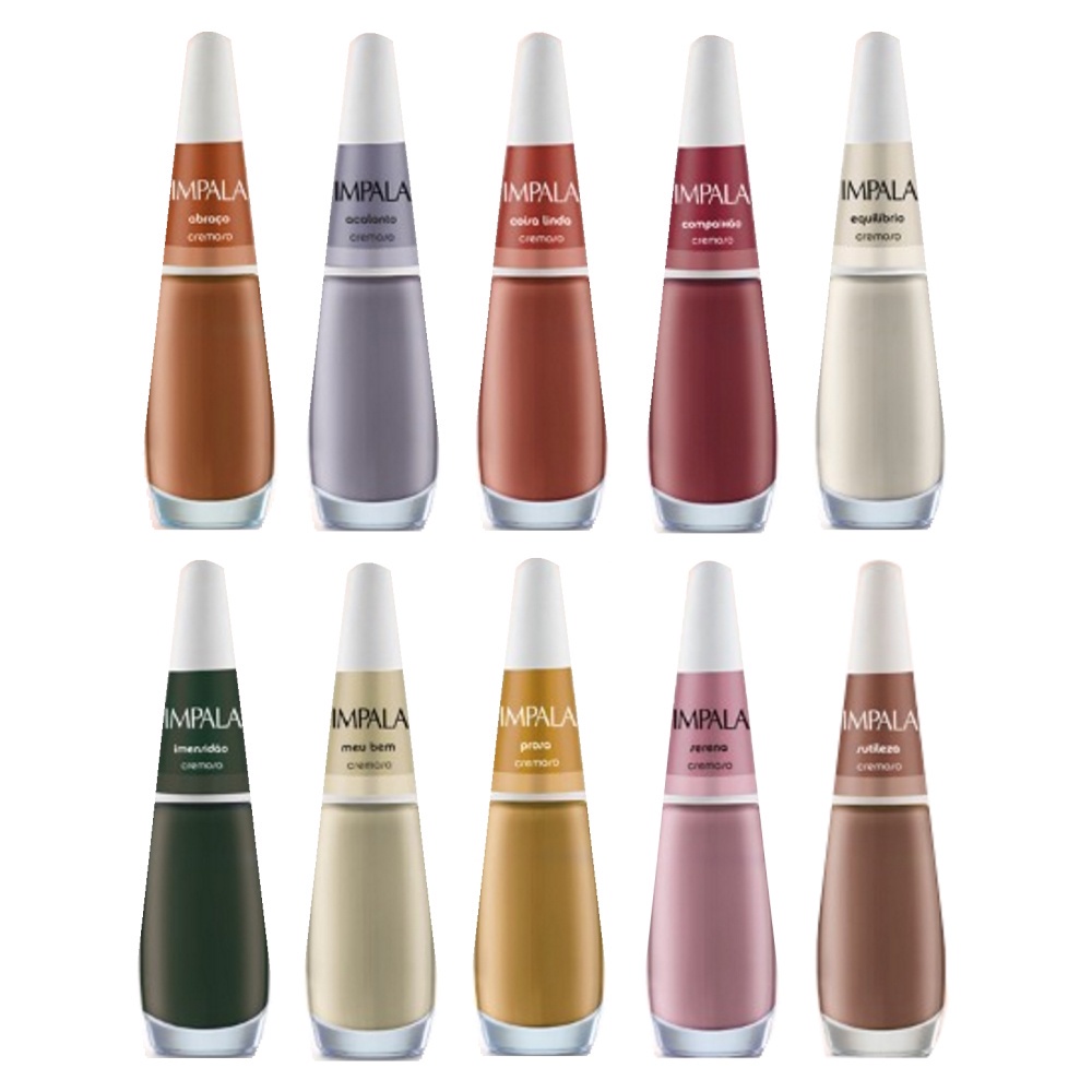 Kit 8 Esmaltes Impala Linha Nova A Cor da Sua Moda 2 | Shopee Brasil