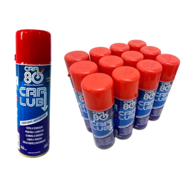 Kit 12 Desengripantes Antiferrugem Lubrificante Multiuso Car Lub Car 80 ...