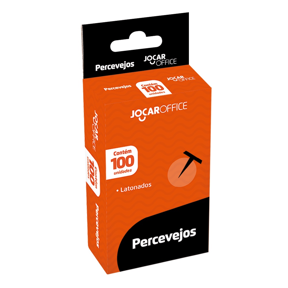 Percevejos Latonados Caixa com 100 Un - Jocar Office | Shopee Brasil