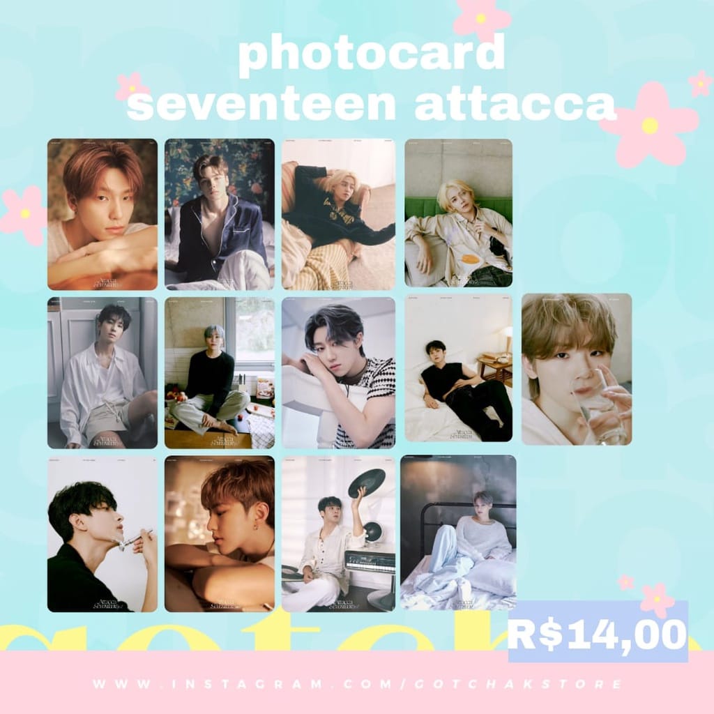 Photocard seventeen attaca | kpop fanmade | Shopee Brasil