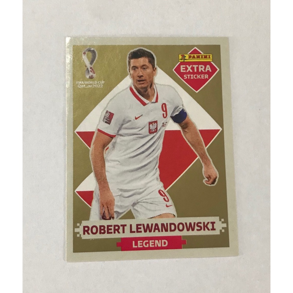 Figurinha Extra do Robert Lewandowski Ouro Legend da Copa do Mundo do ...