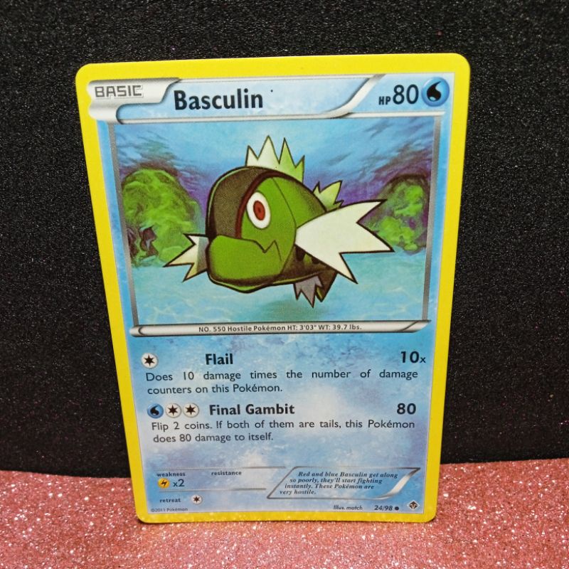 Card Carta Pokémon Basculin 24/98 Original Nintendo | Shopee Brasil
