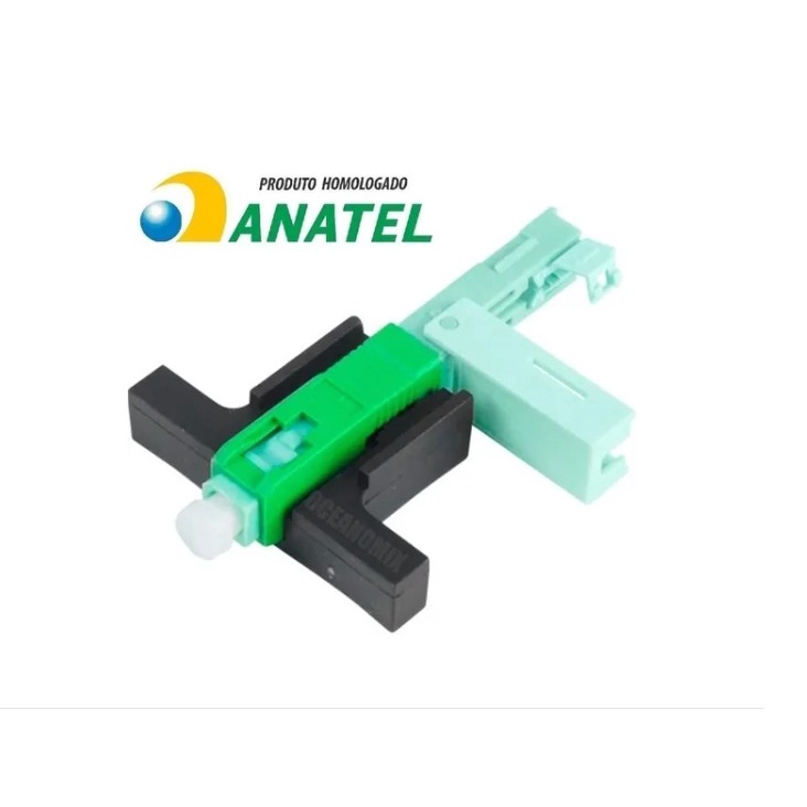 10 unidades Conector Fast Fibra otica APC-verde tipo click | Shopee Brasil