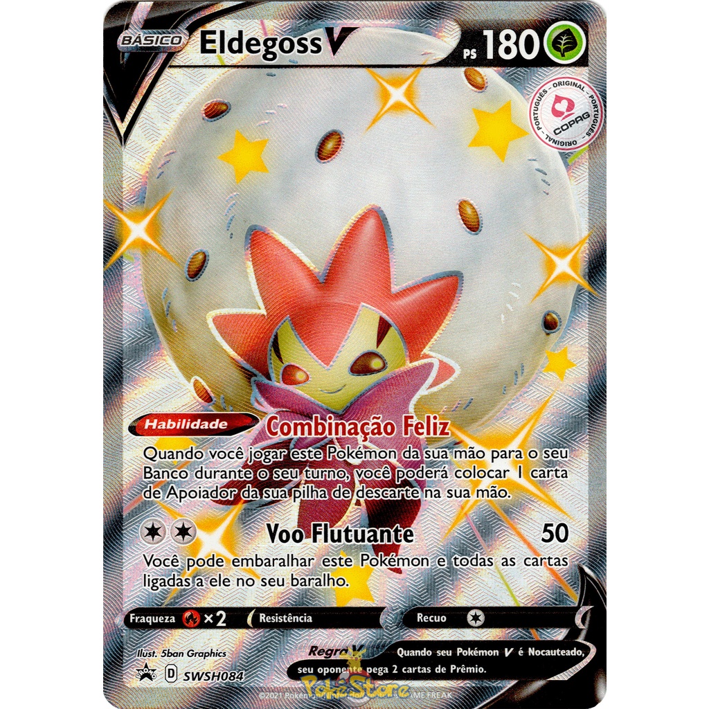 Carta Pokemon Eldegoss V Português Card Original Copag | Shopee Brasil