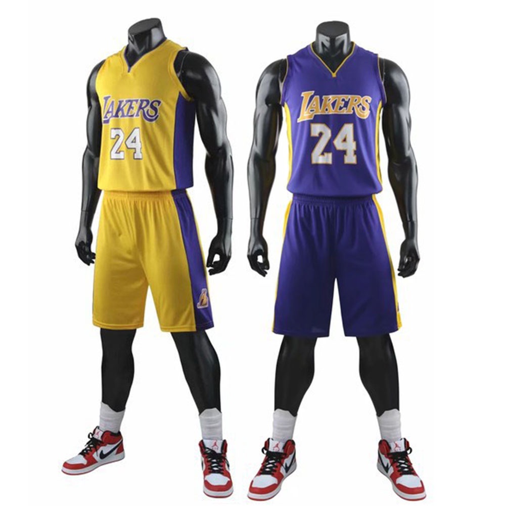 Uniformes De Basquete Masculino NBA Los Angeles Lakers 24 # Camisa De ...