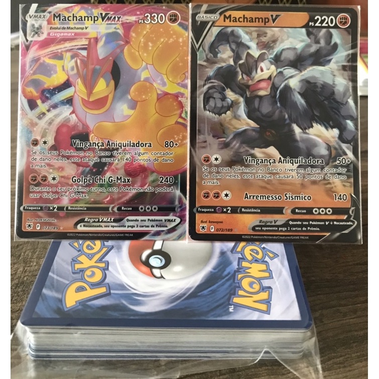 Deck Pokémon Lutador c/ Machamp V e Vmax - Escorrega o Preço