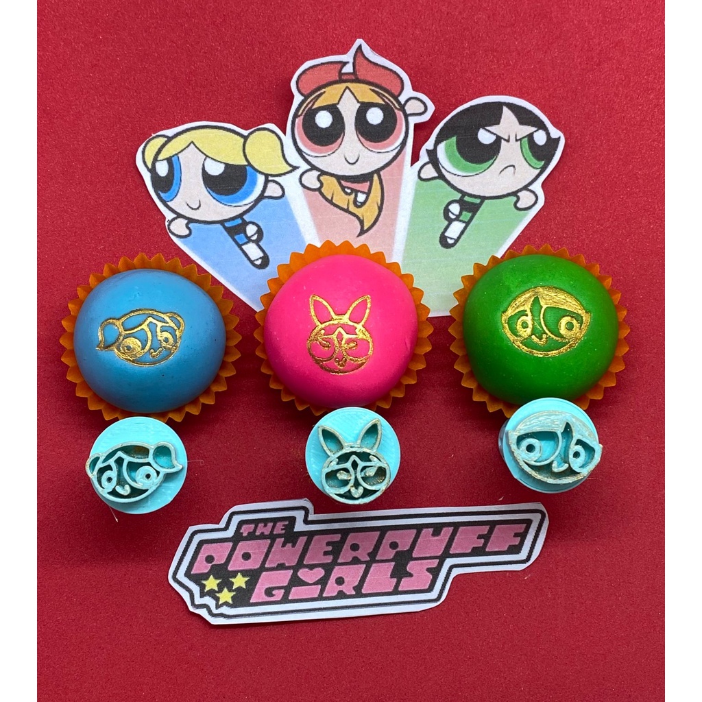 Carimbo Docinhos Brigadeiros doces meninas Super Poderosas | Shopee Brasil