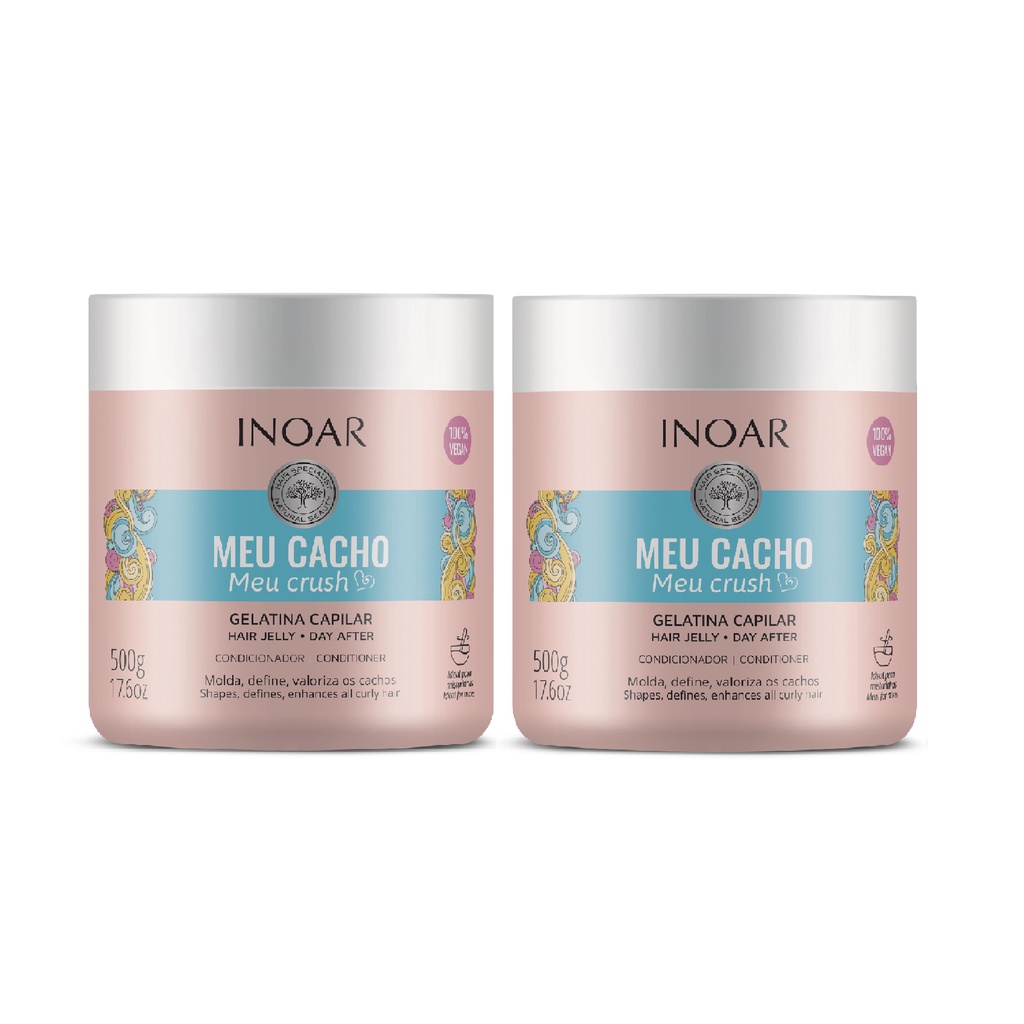 2 Gelatina Capilar Meu Cacho Meu Crush 500g - Inoar | Shopee Brasil