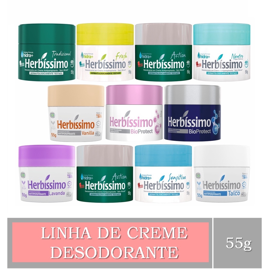 Desodorante em Creme 55g Linha Herbíssimo Vegano sem Álcool - Desconto ...