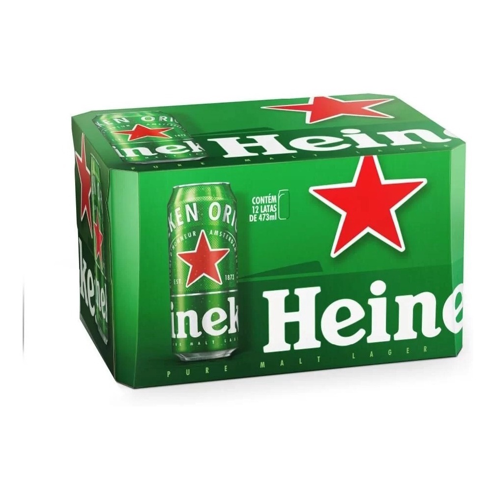 Cerveja Heineken Pack Com 12x473ml Latao | Shopee Brasil