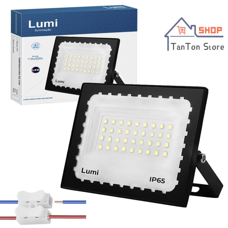 Kit 6 Luminária Mini Holofote Refletor Super Led 100w Ip65 Bivolt ...