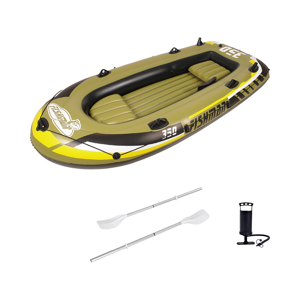 Bote inflável Fishman 350 305cmX136cm + Remos + Bomba de Ar | Shopee Brasil