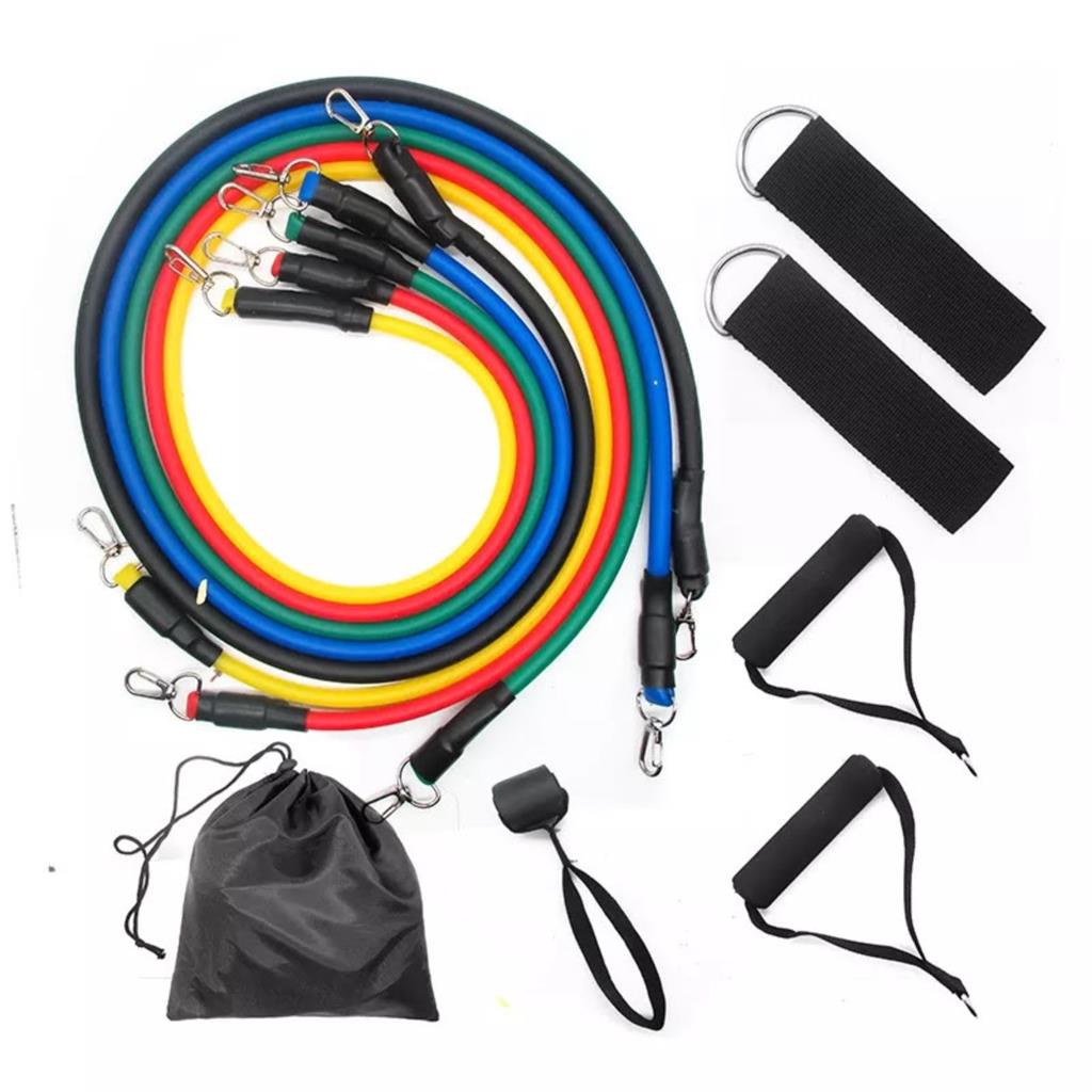 Kit Elastico Extensor Treino Funcional Musculacao Academia 11 Itens ... Kit Elastico Extensor Treino Funcional Musculacao Academia 11 Itens ...