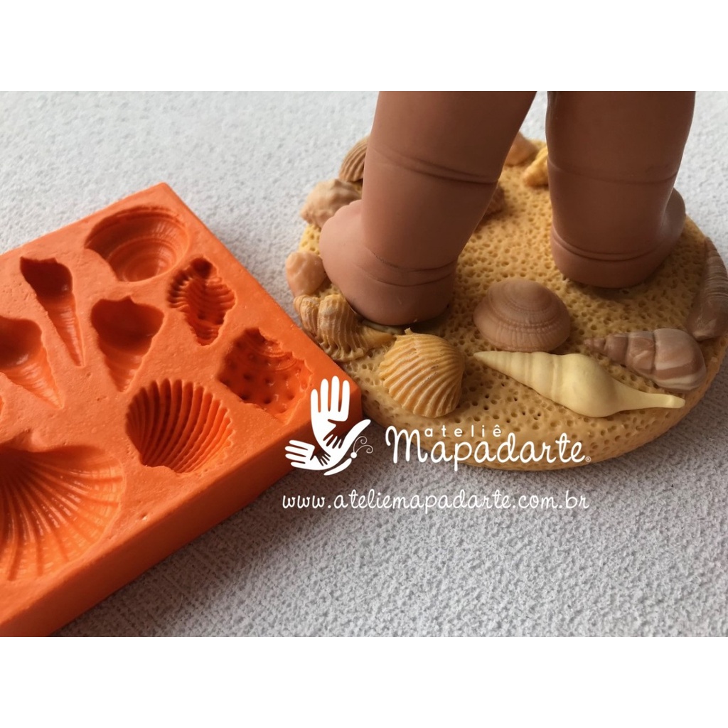 Cód 783 Molde de silicone fundo do mar | Shopee Brasil