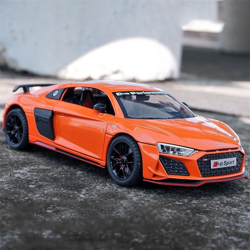 1 : 24 Escala Audi R8 Modelo De Carro De Liga Metálica Diecast Som ...