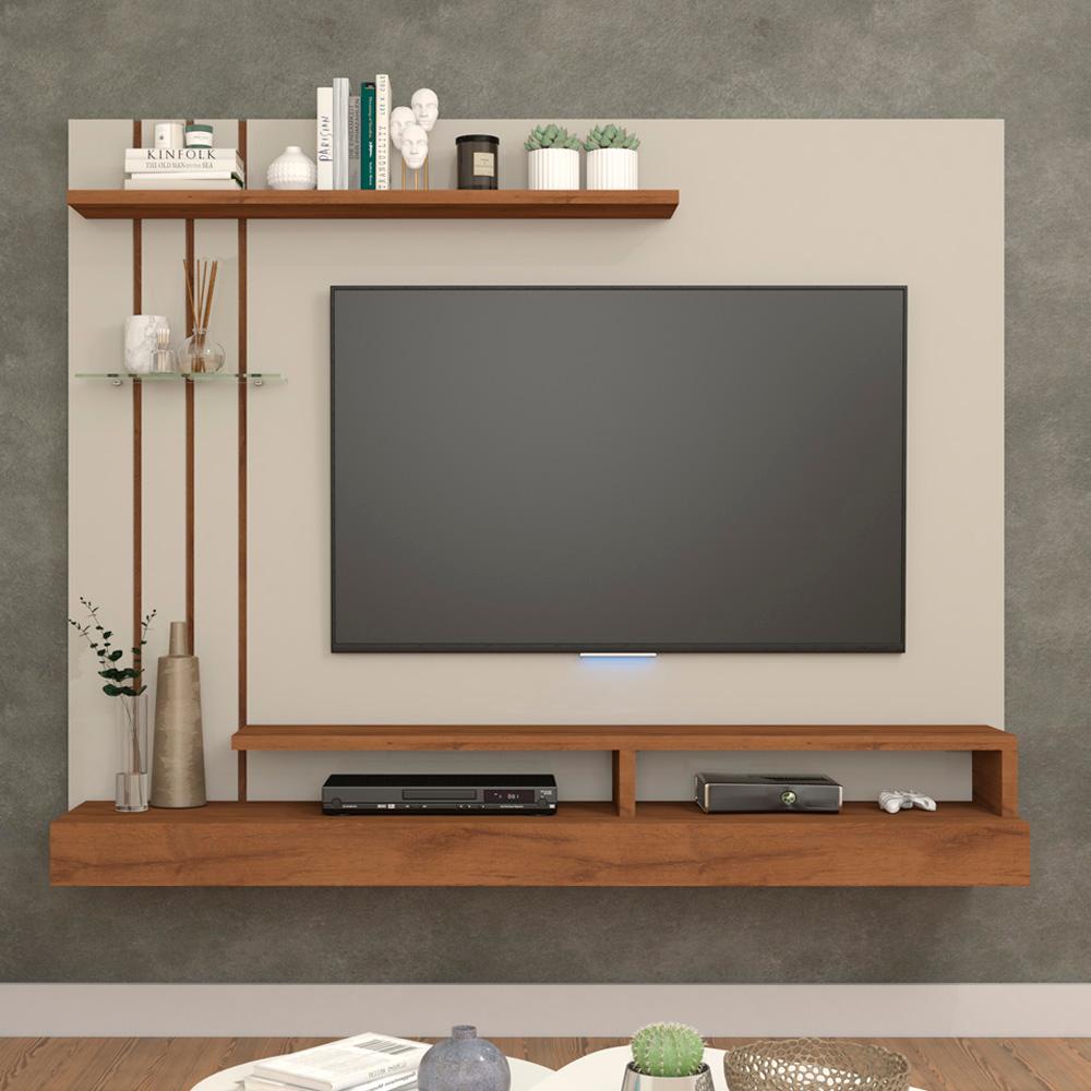 Painel para Tv até 50" Valencia Permobili Off White/Savana | Shopee Brasil