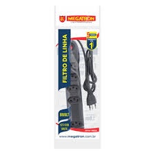 Filtro De Linha Regua 5 Tomadas Megatron Bivolt 10a Inmetro | Shopee Brasil