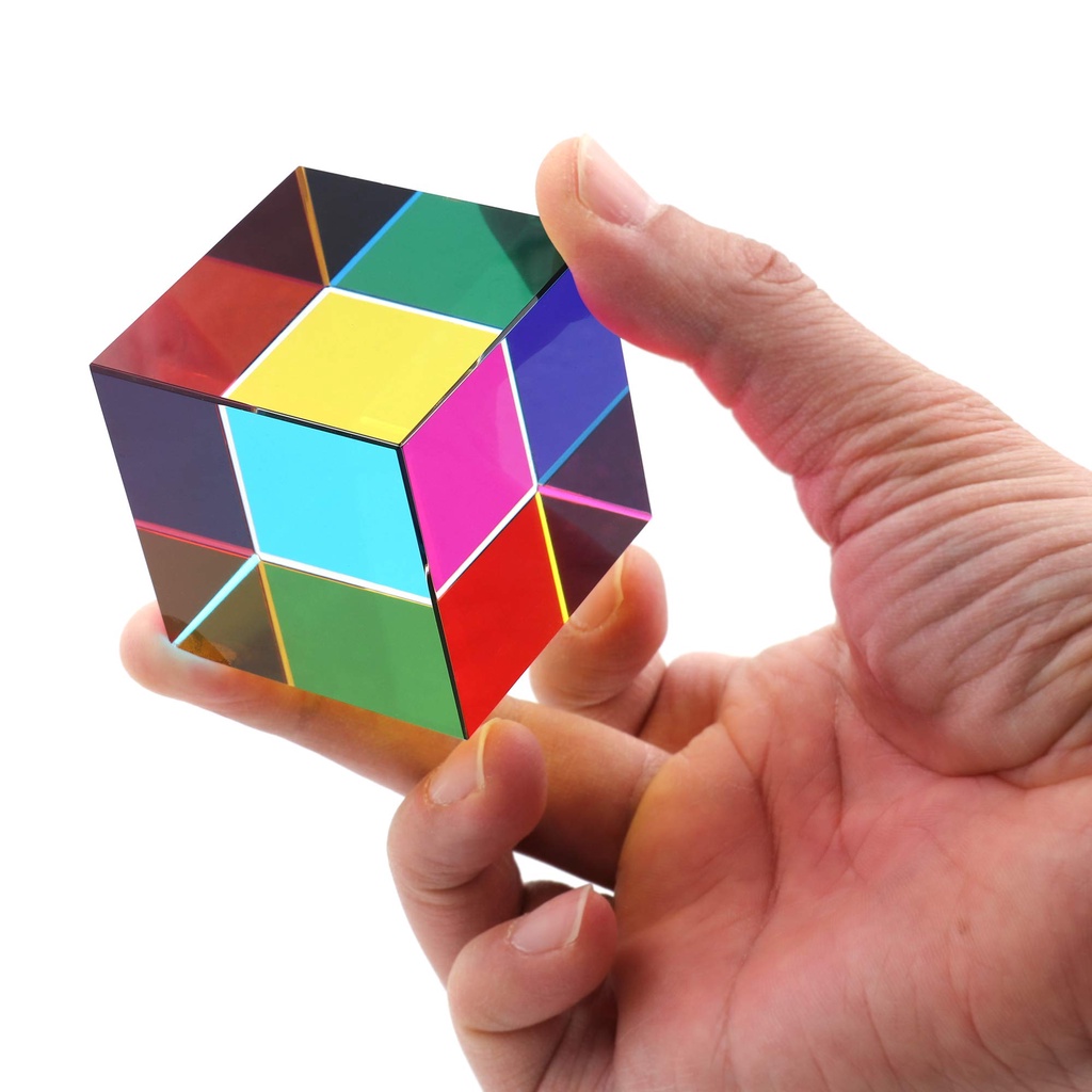 Prisma Cubo Colorido Três Cores Primárias Ciência Popular Experiência ...