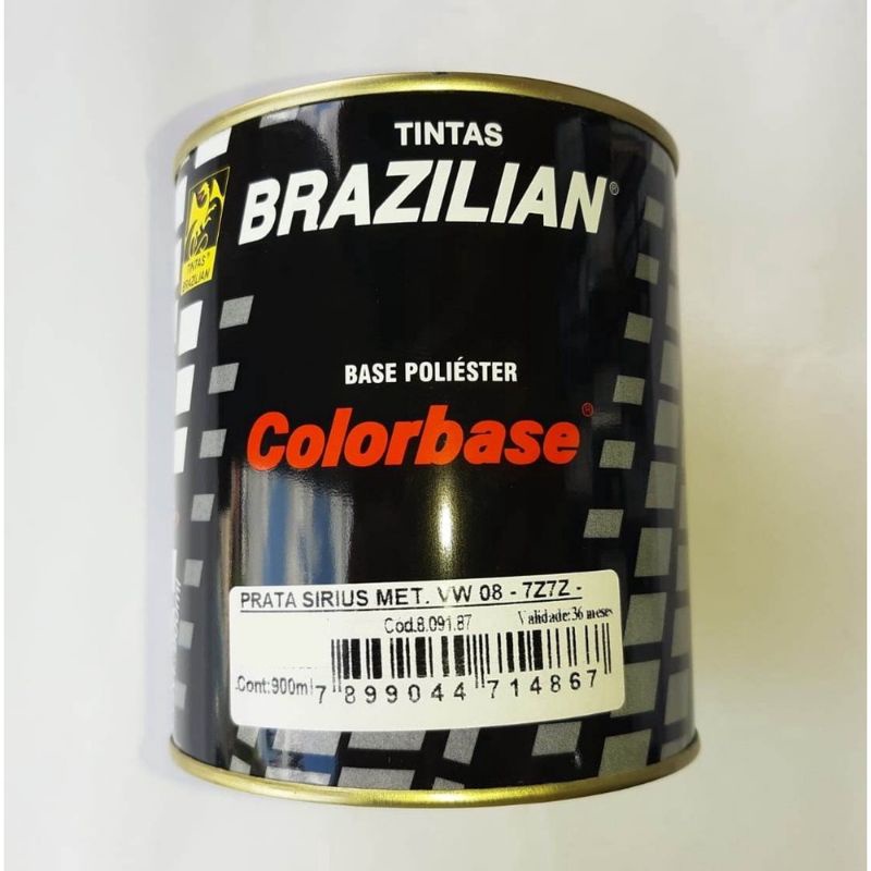 Tinta automotiva poliéster 900ml - Prata Sirius vw | Shopee Brasil