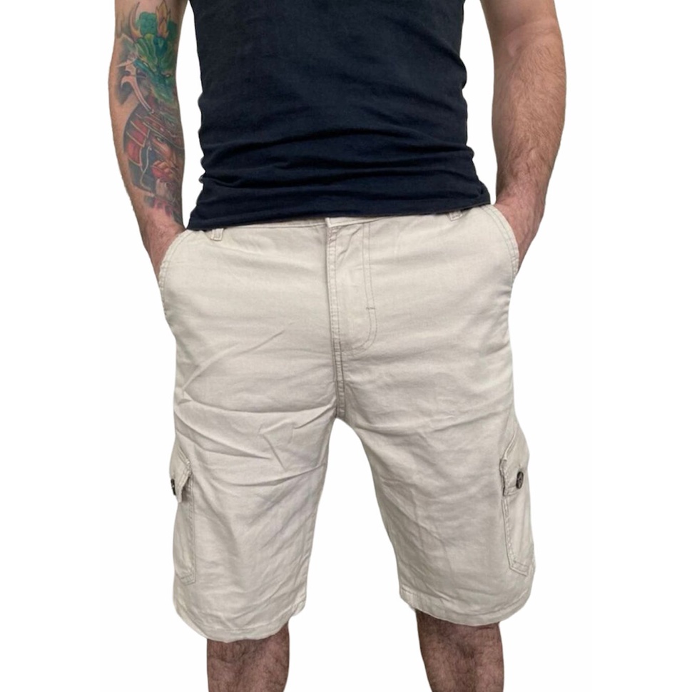 Bermuda Cargo Larga Masculina Skate Promoção 6 Bolsos Várias Cores
