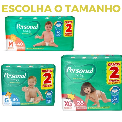 Fralda Personal Baby Mega pacote M G ou XG | Shopee Brasil