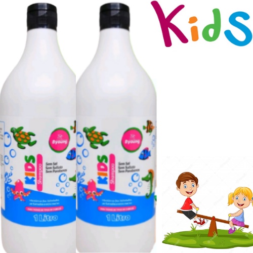Kit Shampoo e Condicionador Infantil 1 Litro Kids Byoung | Shopee Brasil
