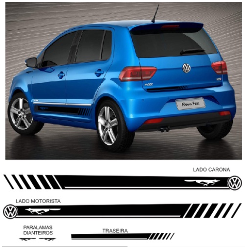 Adesivo Faixa Lateral Volkswagen VW Fox Sport - Todos Os Anos | Shopee ...