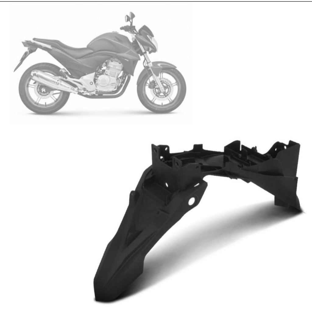 PARALAMA TRASEIRO (SUPORTE DE PLACA)CB-300 TODOS ANOS MODELO ORIGINAL ...