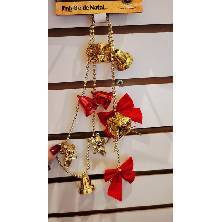 Enfeite De Natal Cordão Corrente Decoração Arvore Natalina | Shopee Brasil