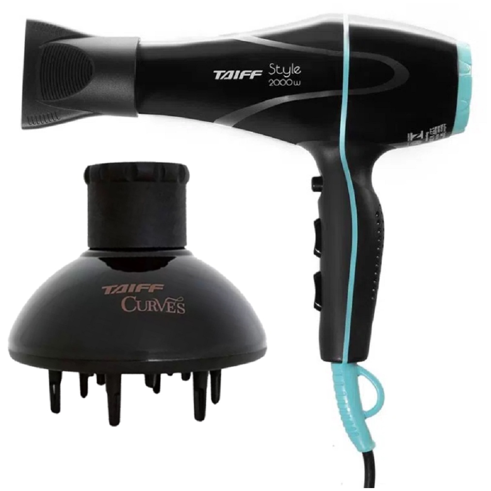 Secador Taiff Style 2000W Profissional com Difusor de Cachos Taiff ...