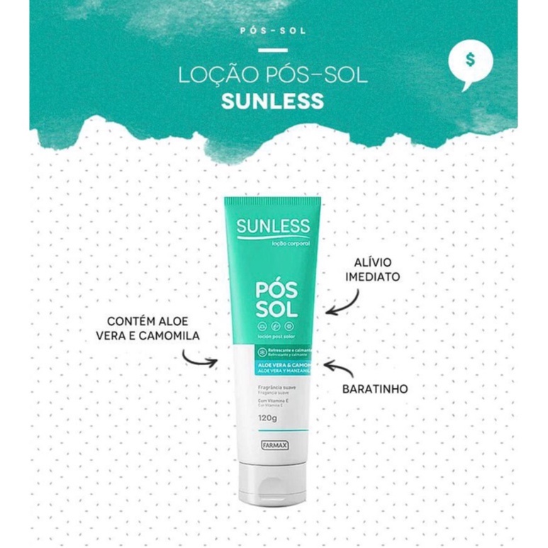 Loção Pós Sol Aloe Vera e Camomila - Refrescante e Calmante - Sunless ...