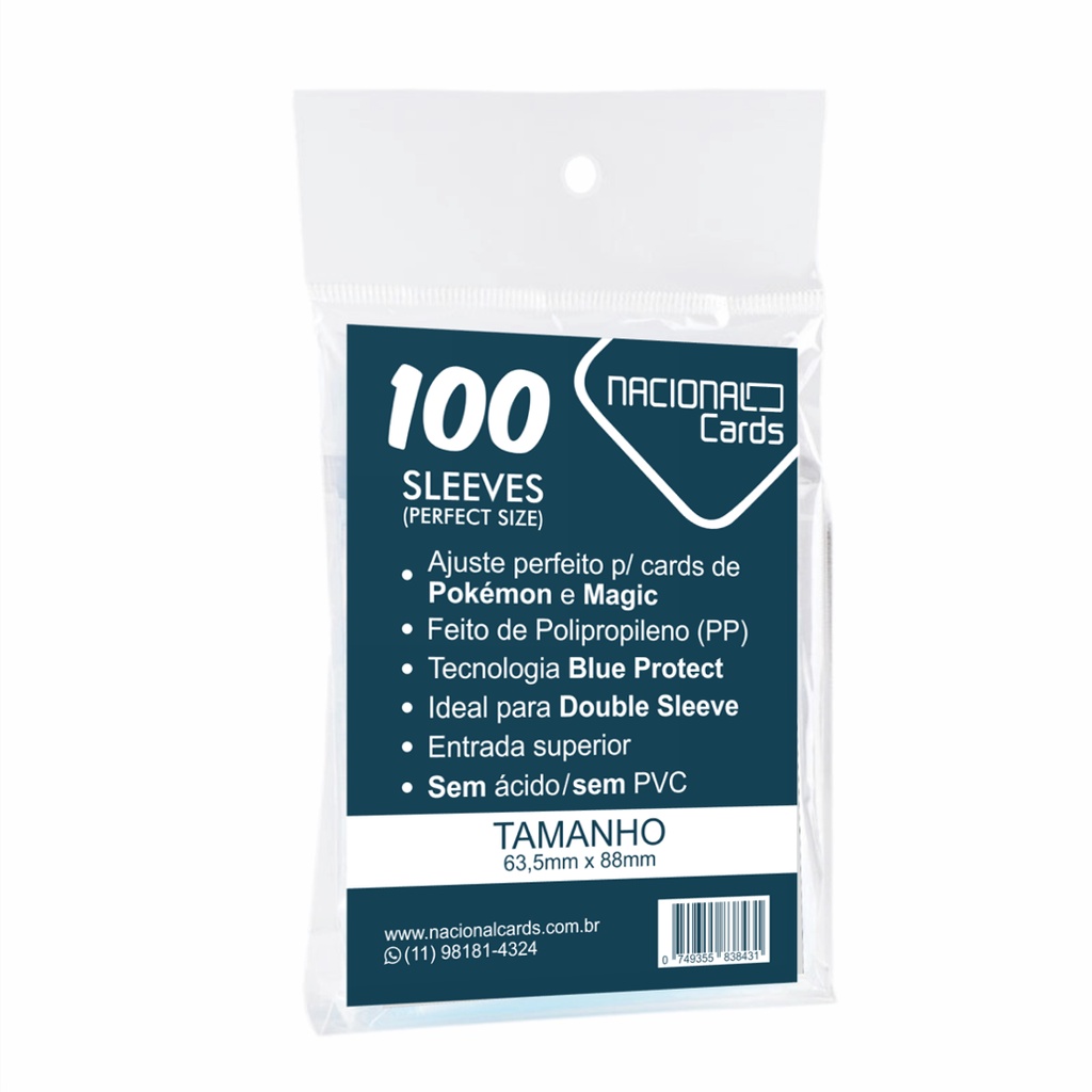 Sleeve Perfect Fit 100 Unidades - Nacional Cards - Transparente - Tcg ...