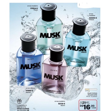 Colônia Desodorante Musk - 90ml | Shopee Brasil