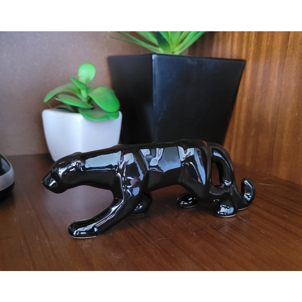 Mini Pantera Decorativa em Resina | Shopee Brasil
