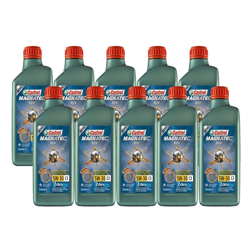 Kit 10 Castrol Magnatec Suv 5w30 C3 Dexos 2 Api Sn Sintetico | Shopee ...
