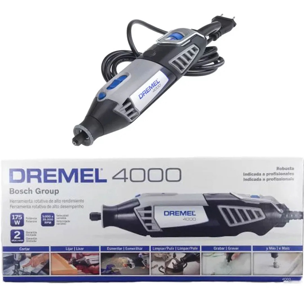 Micro Retifica Dremel 4000 Versao Solo 220v F013.400.0GB 175 W Shopee Brasil