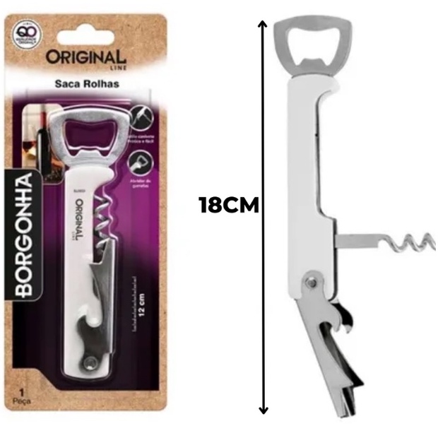 Saca Rolhas Borgonha Abridor Garrafa De Vinho Reforçado Profissional ...