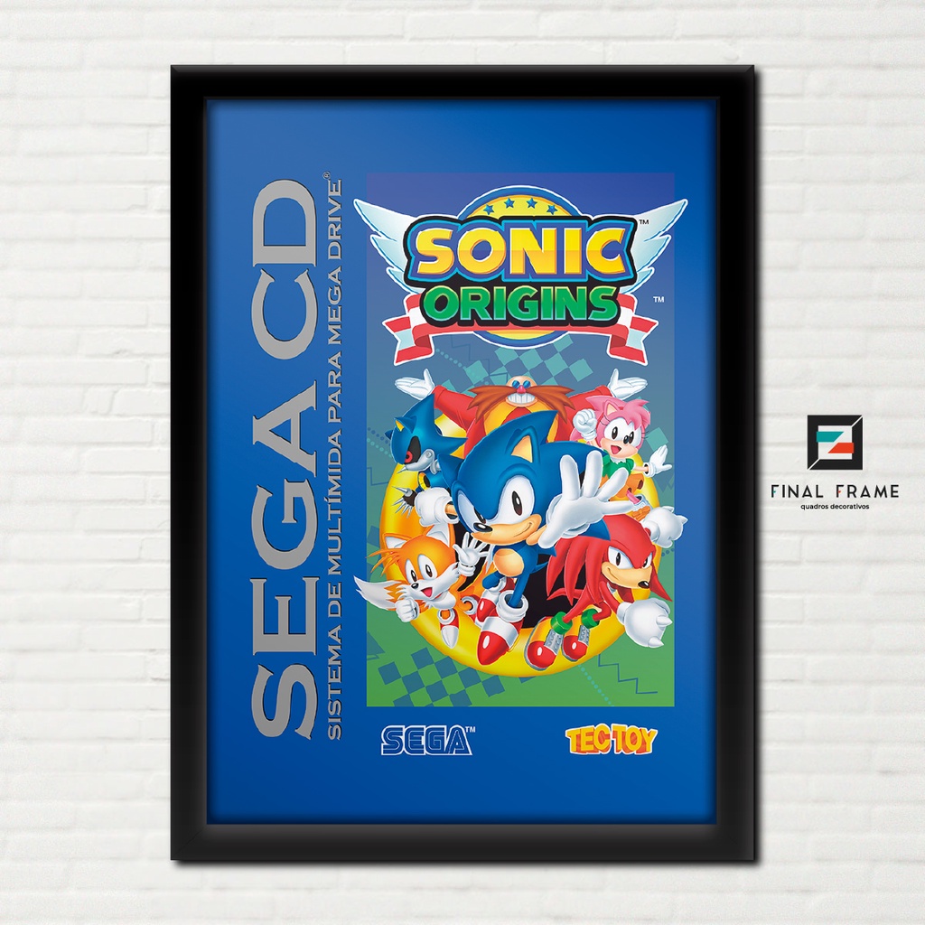 Quadro Sonic Origins Sega CD TecToy Tam. Grande (A3) e Médio (A4) | Shopee Brasil