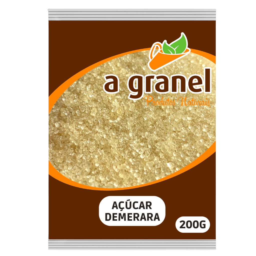 Açúcar Demerara 200g - A Granel Produtos Naturais | Shopee Brasil
