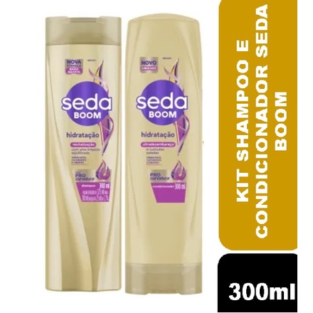 Kit Seda Boom Hidratação Pro Curvatura Shampoo + Condicionador 300ml ...