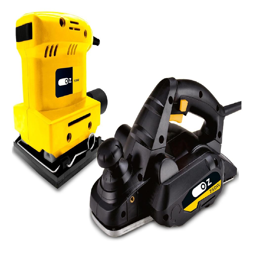 Kit Marceneiro Plaina Eletrica 750w + Lixadeira Orbital 1/4 | Shopee Brasil