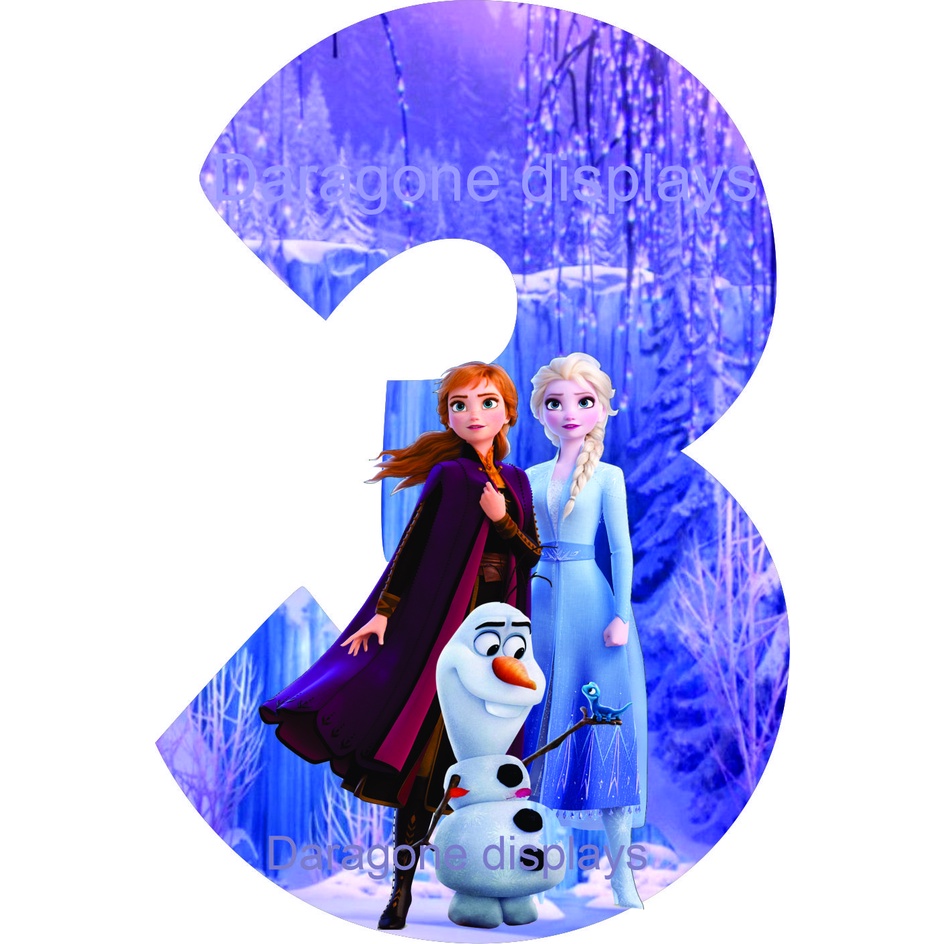 Display MDF Número 3 Frozen 60cm | Shopee Brasil