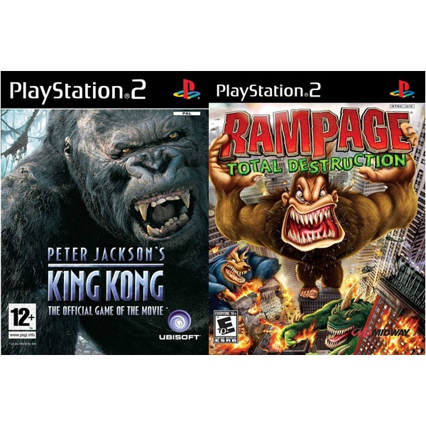 Kit King Kong + Rampage Total Destruction com 2 Jogos (PS2) | Shopee Brasil