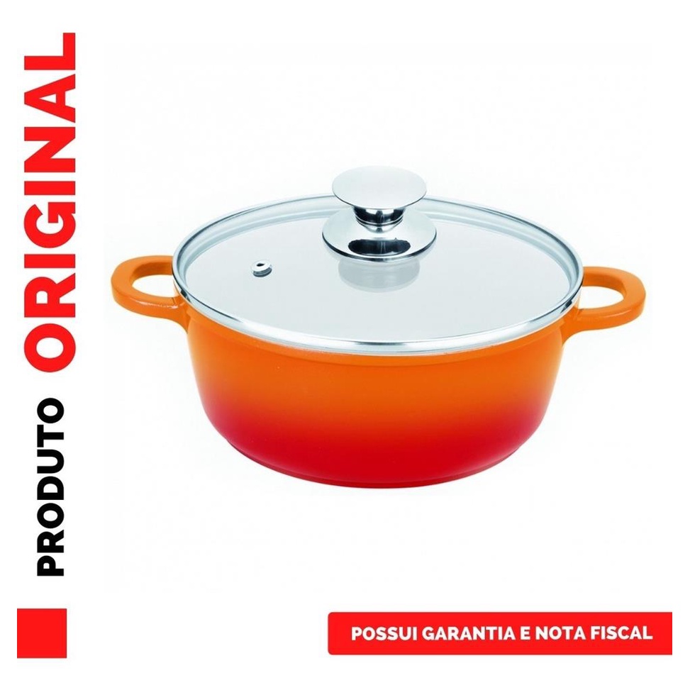 Panela Laranja 16 Cm De Aluminio Com Revestimento Ceramico | Shopee Brasil