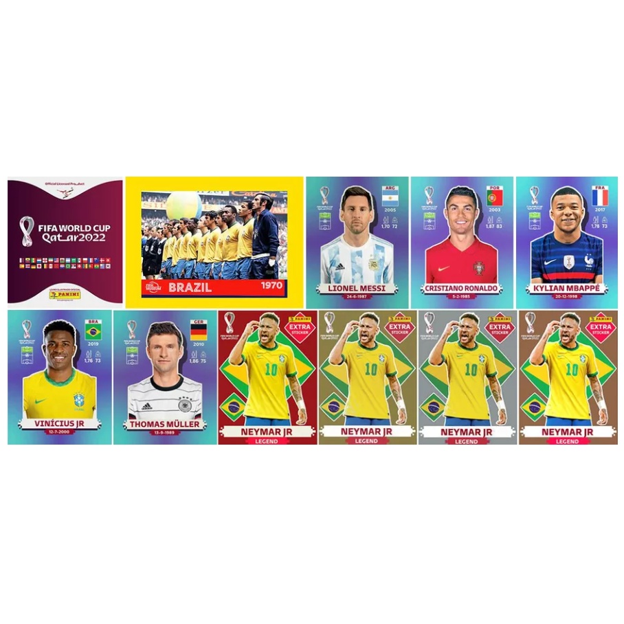 FIGURINHAS DA COPA DO MUNDO POR UNIDADE-1 | Shopee Brasil